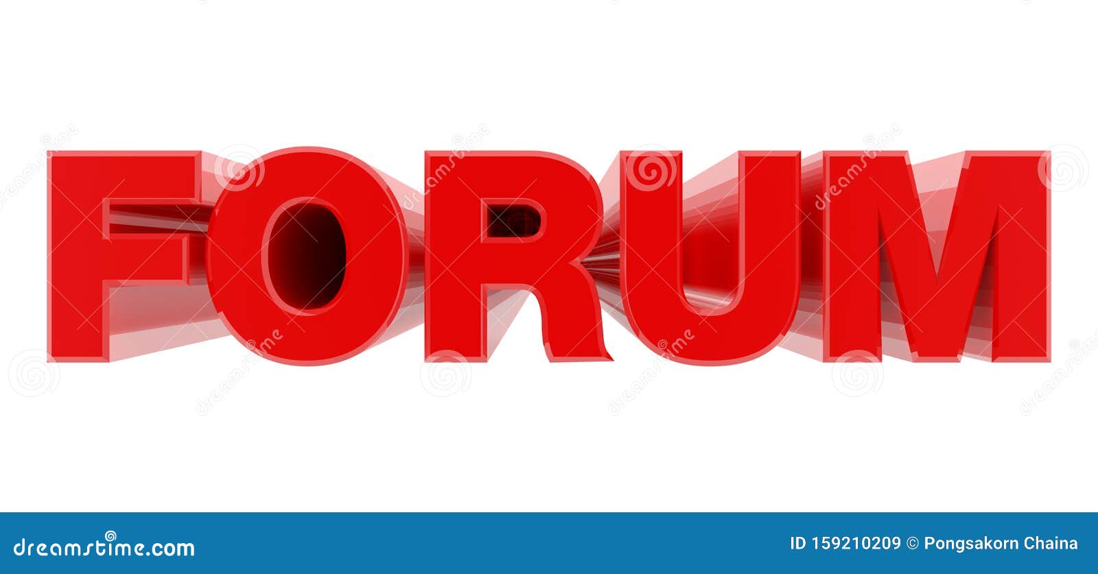 FORUM Red Word on White Background Illustration 3D Rendering Stock ...
