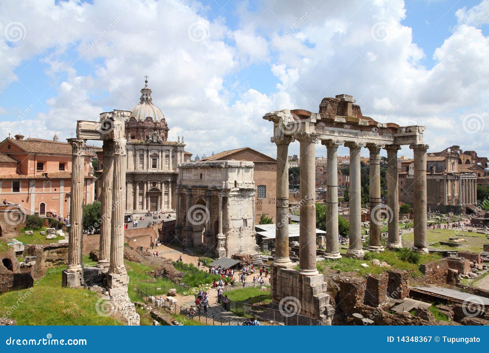 Forum Romanum stock image. Image of exterior, city, tourism - 14348367