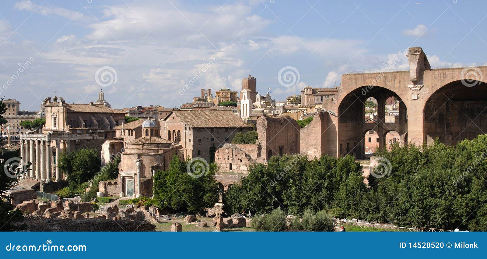 Forum Romanum stock photo. Image of antique, famous, history - 14520520