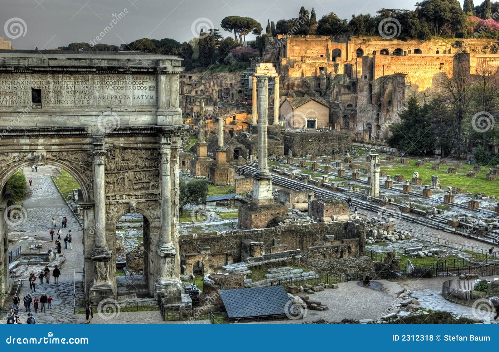 Forum Romanum - Palatinum, Rome, Italy Stock Photography ...