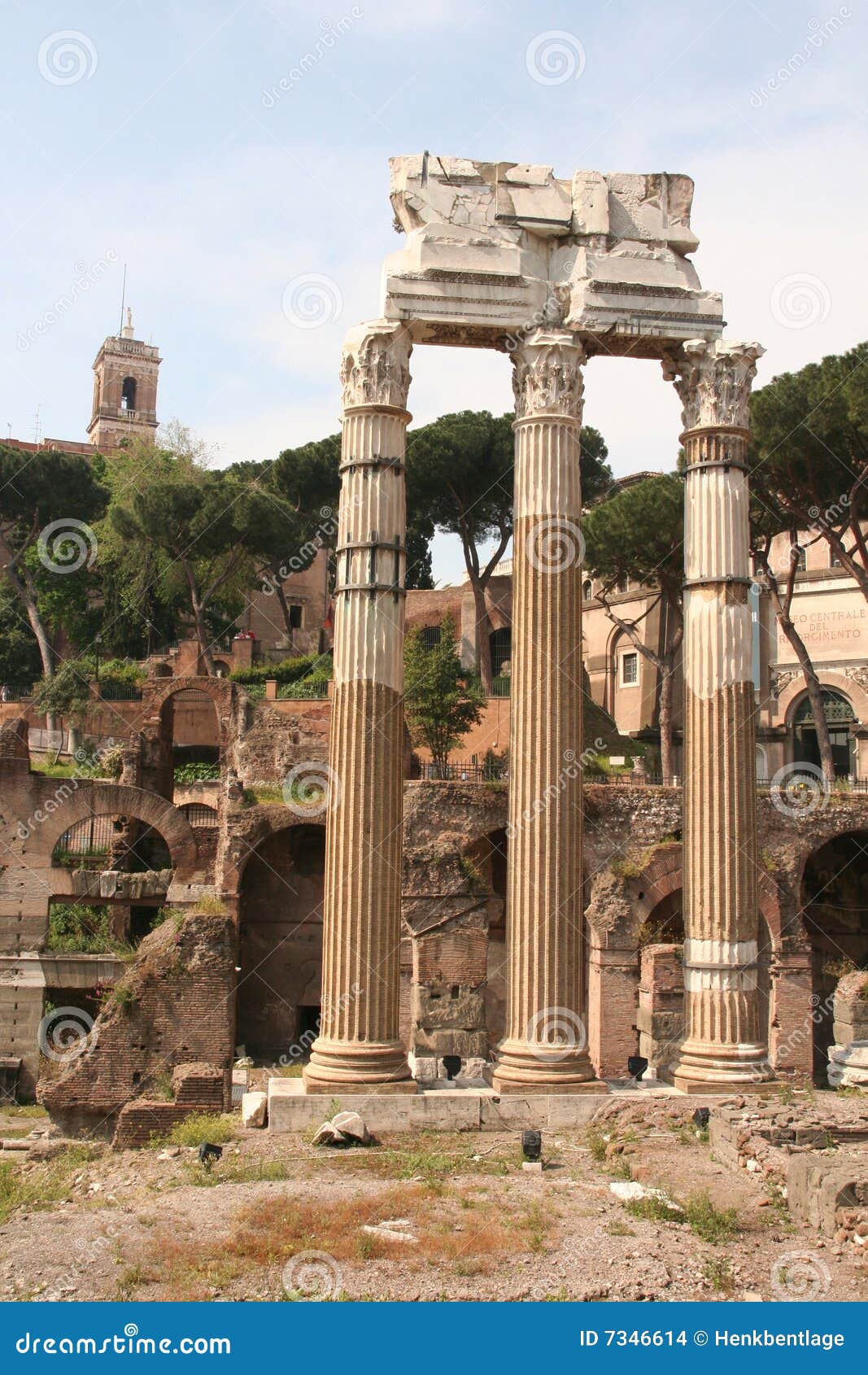 Forum Romanum Rome Italy stock photo. Image of colum, arch - 7346614