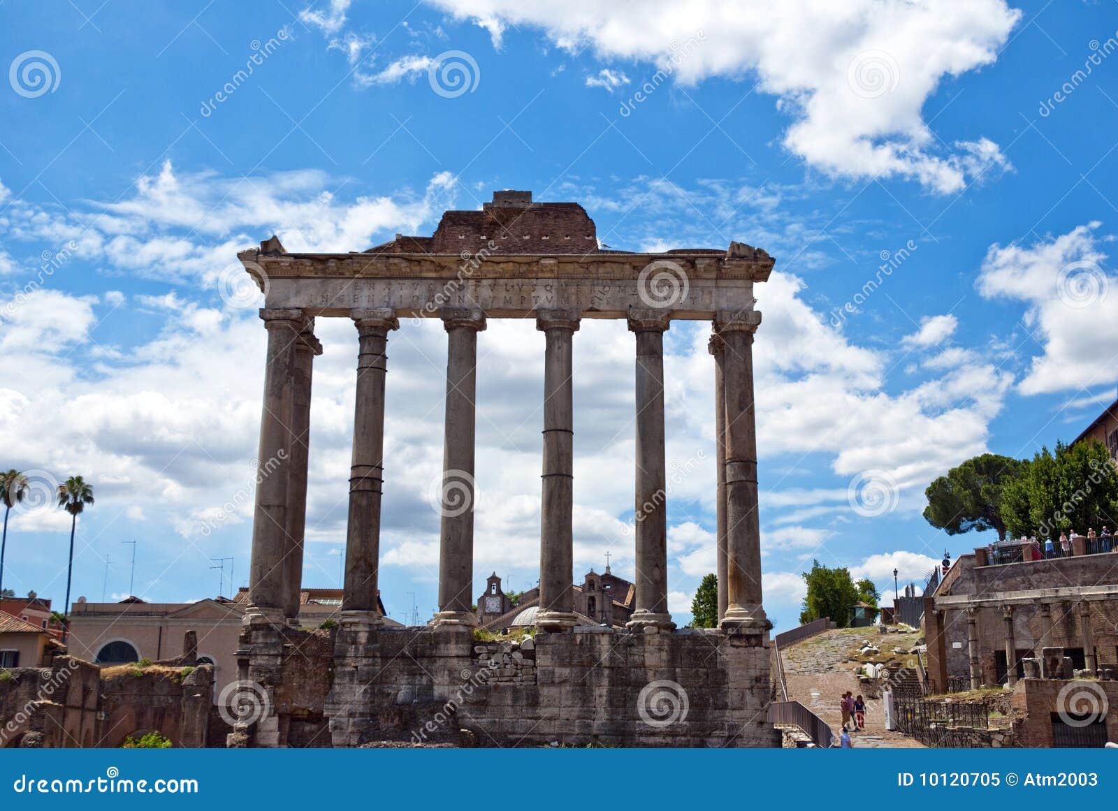 The forum - Rome stock image. Image of church, forum - 10120705