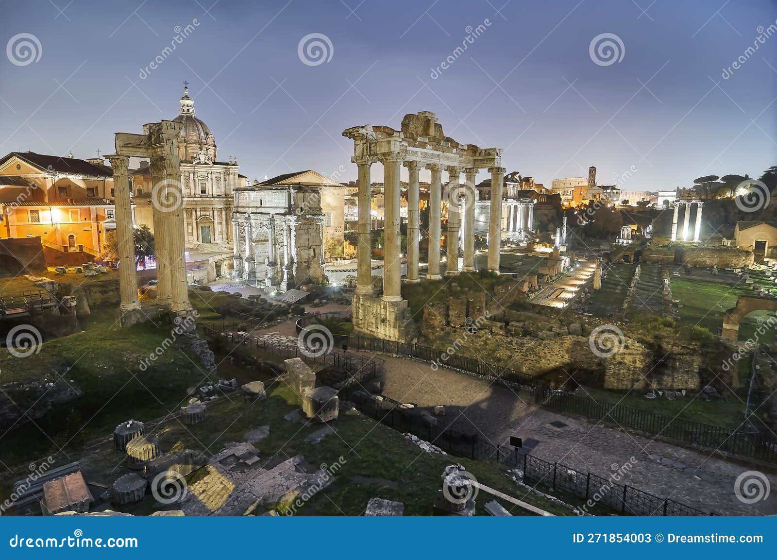 The forum of Rome stock image. Image of destination - 271854003
