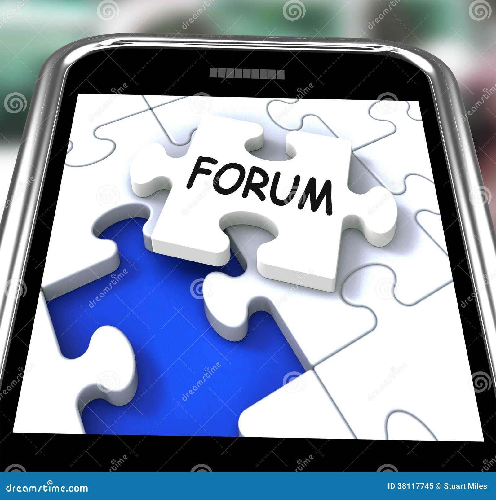 Forum Smartphone Means Online Networks and Chat Stock Illustration ...