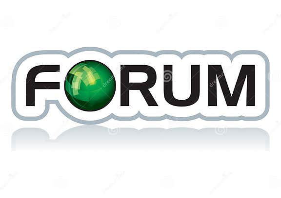 Forum sticker stock vector. Illustration of glossy, forum - 12894279