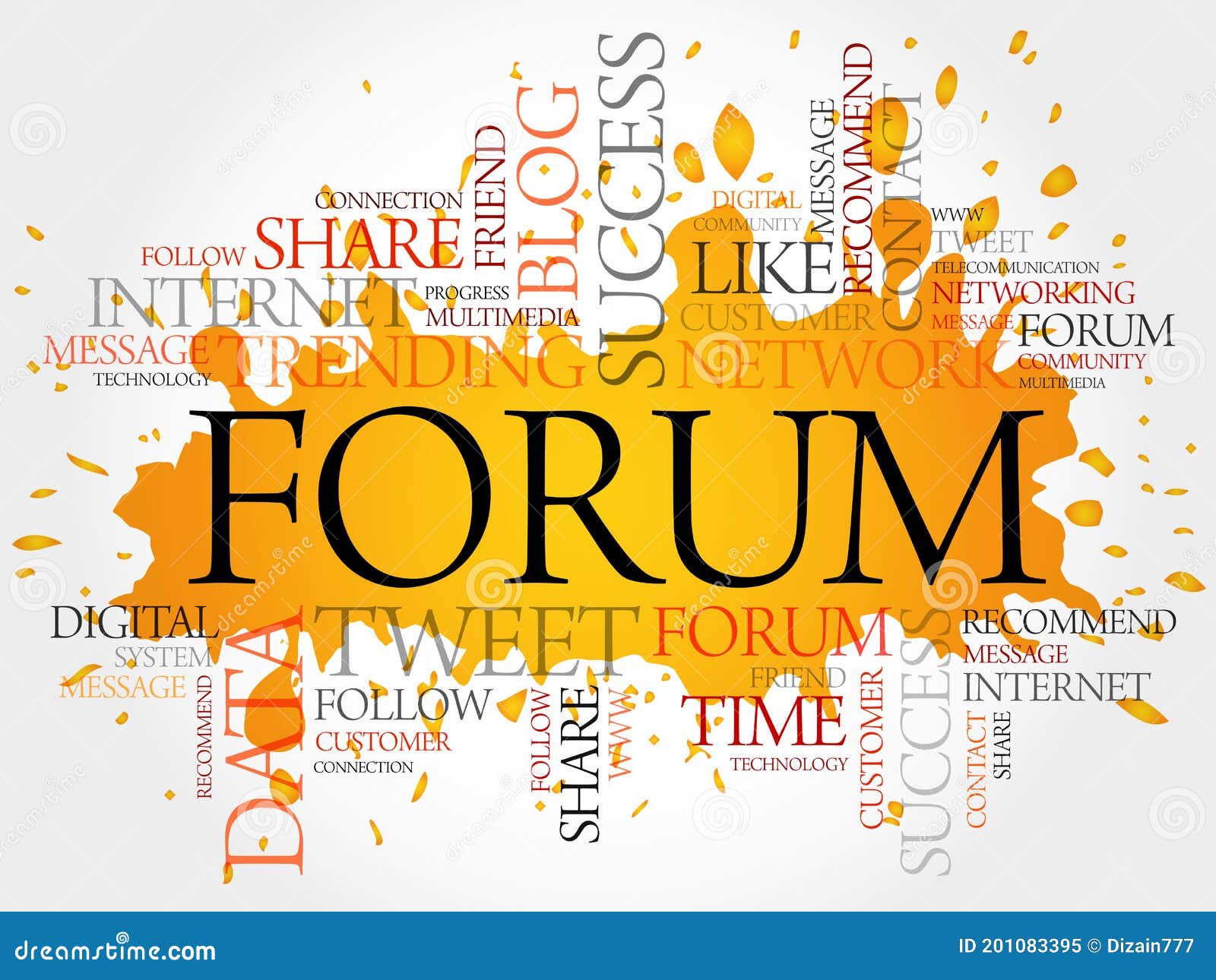 Forum word cloud stock illustration. Illustration of video - 201083395