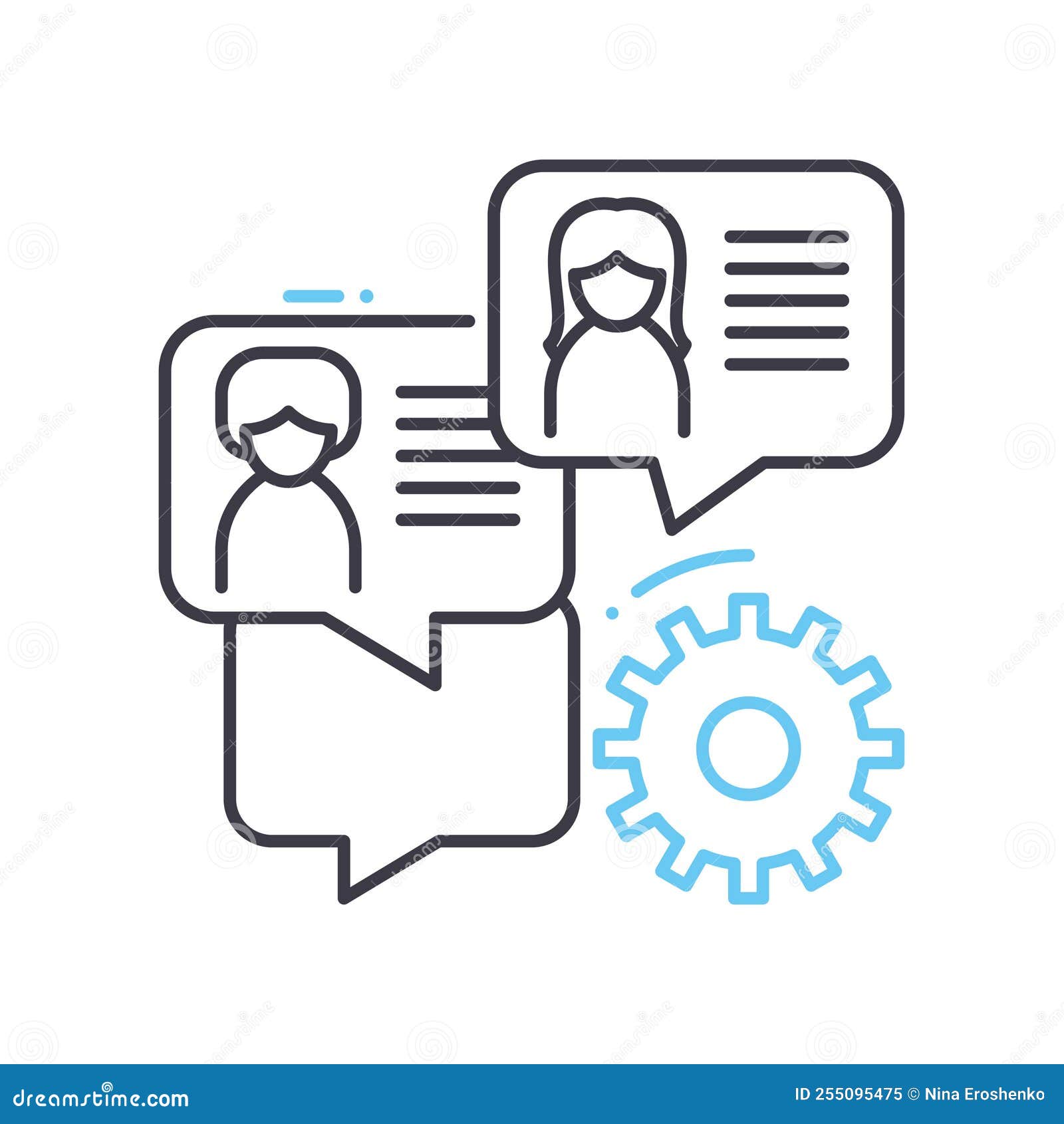 Forums Line Icon, Outline Symbol, Vector Illustration, Concept Sign ...