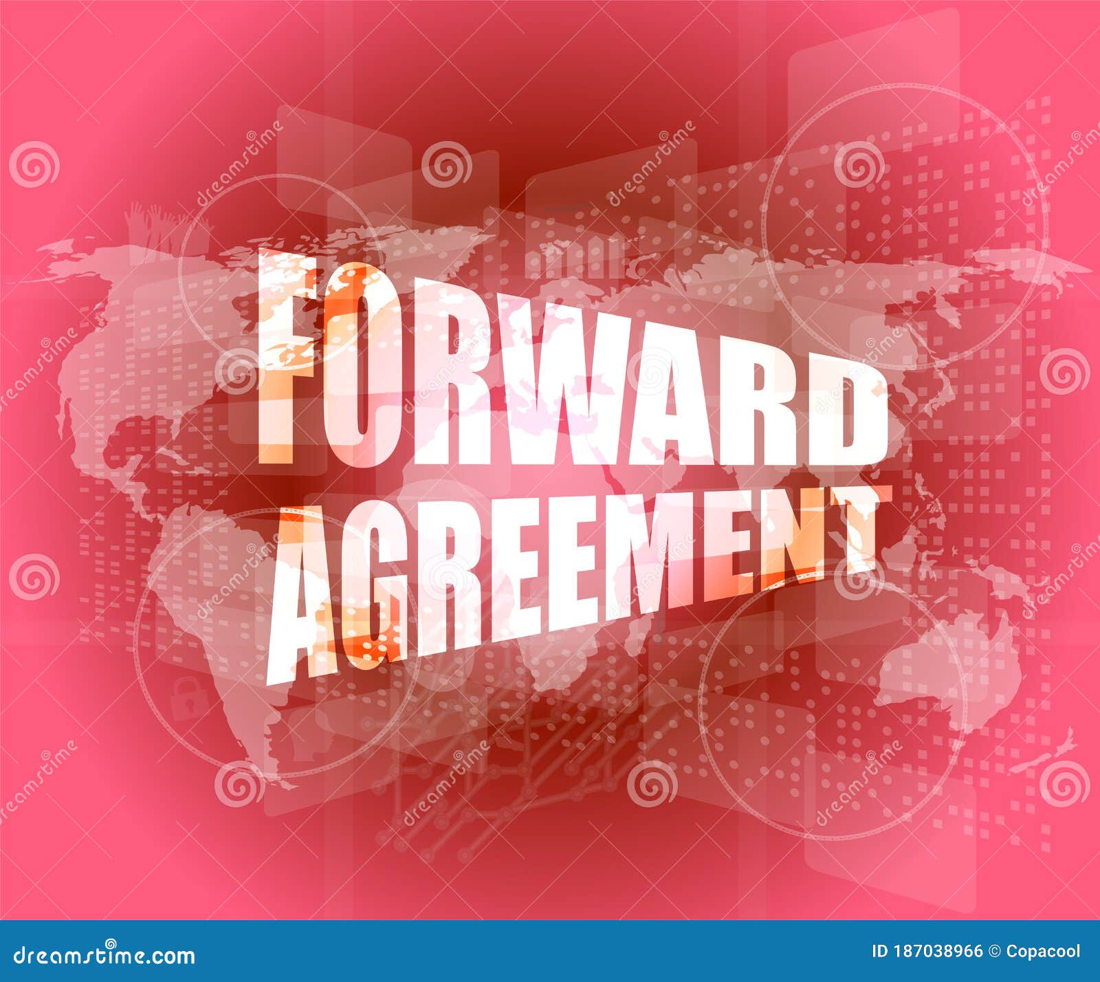 Forward Agreement on Business Touch Screen Stock Illustration ...