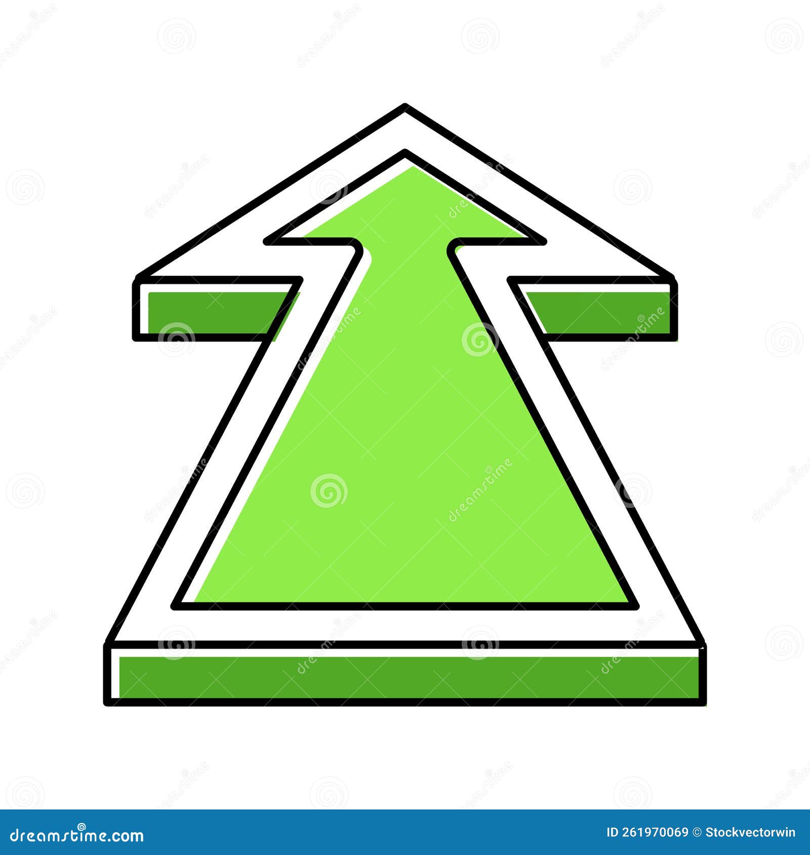 Forward Arrow Color Icon Vector Illustration Stock Vector ...