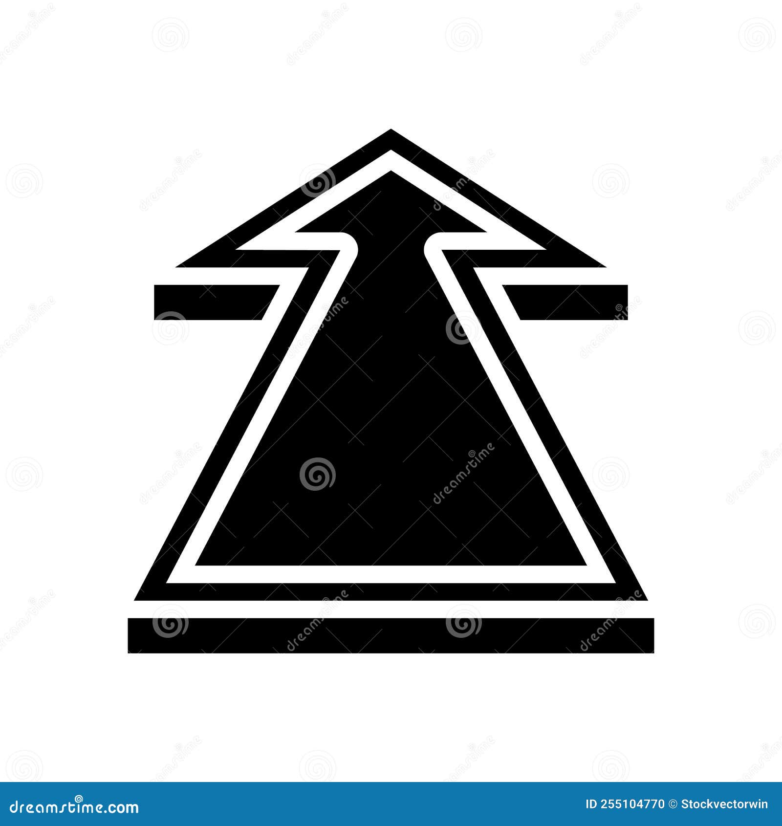 Forward Arrow Glyph Icon Vector Illustration Stock Illustration ...