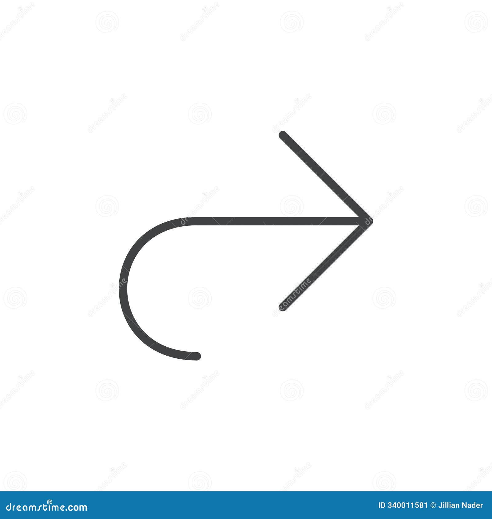 Forward Arrow Icon Symbolizing Progress or Movement Stock Illustration ...