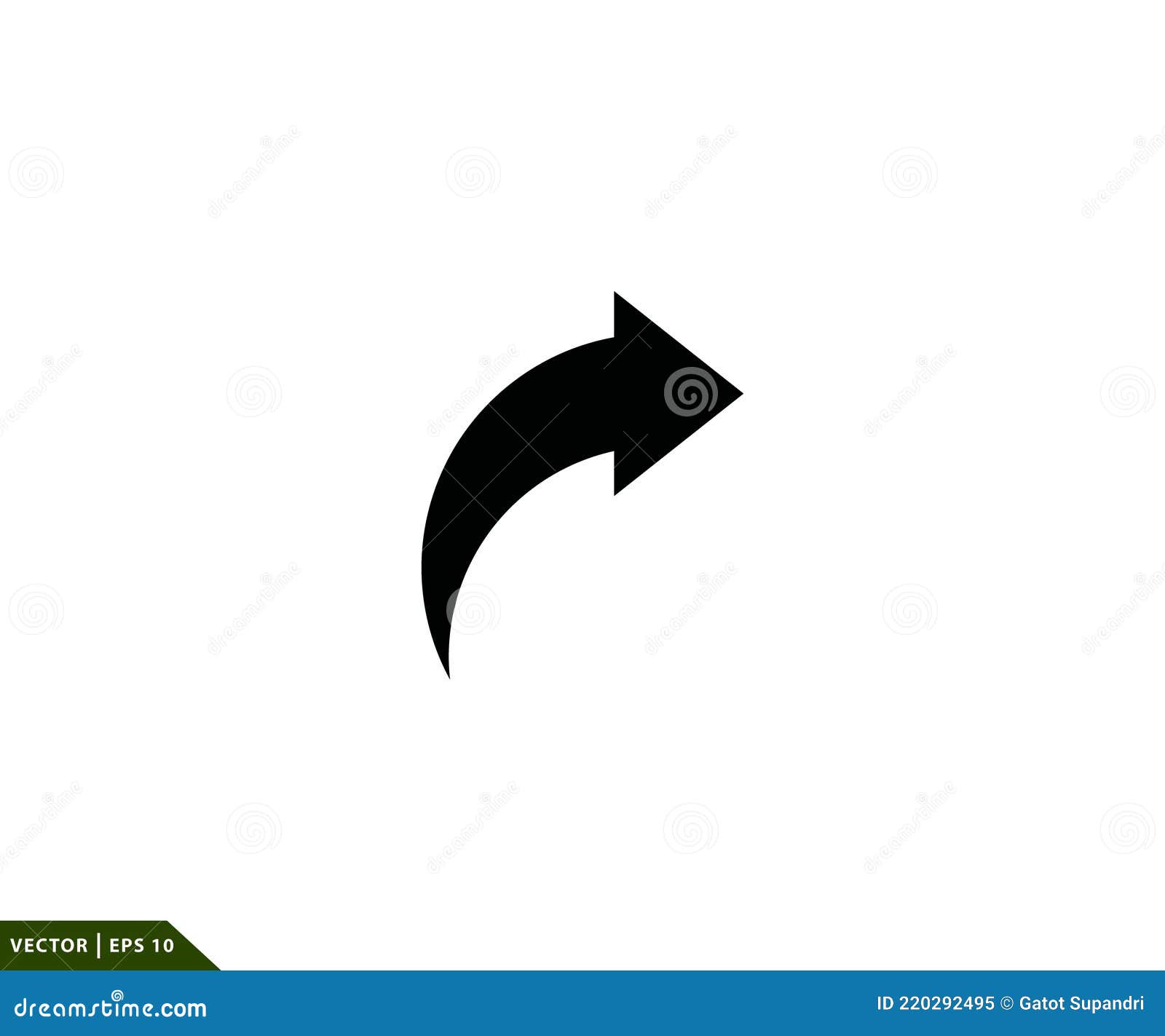 Forward Arrow Icon Vector Logo Template Stock Illustration ...