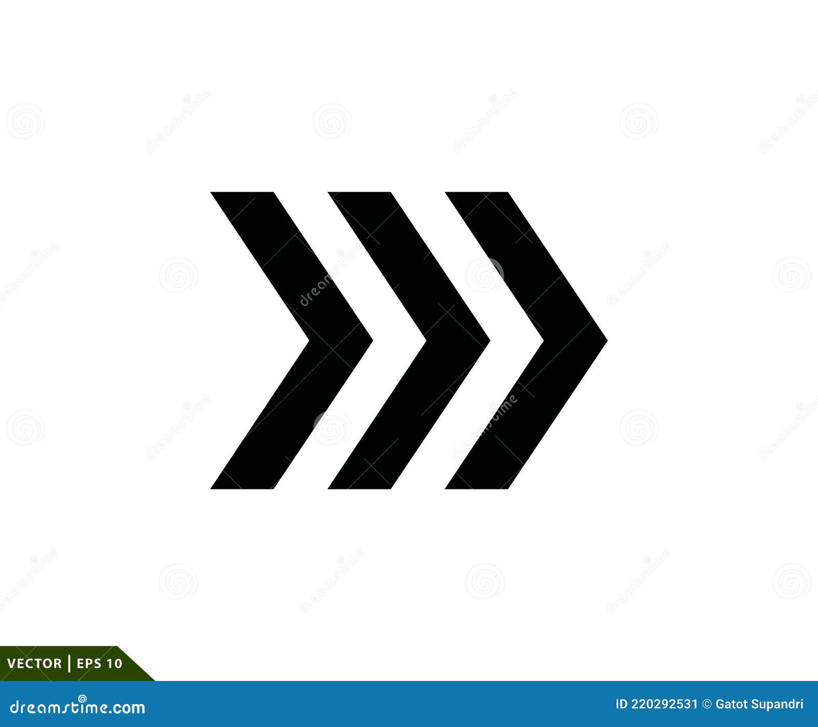 Forward Arrow Icon Vector Logo Template Stock Vector - Illustration of ...