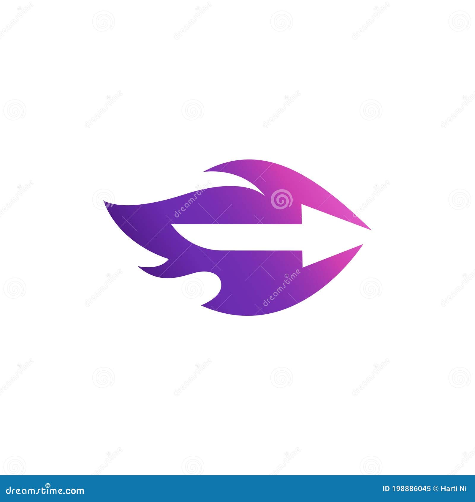 Forward Arrow Purple Flame Fire Quick Fast Speed Logo Stock Vector ...
