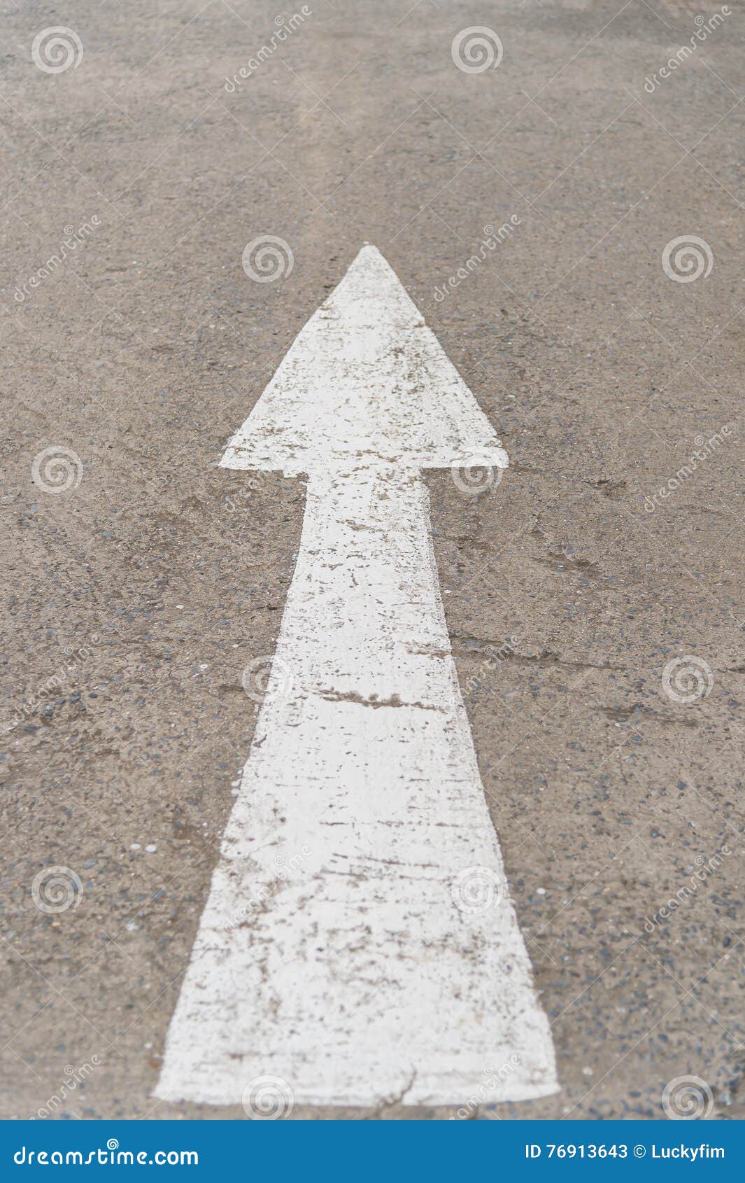 Forward Arrow Sign on Road Texture Stock Image - Image of making, arrow ...