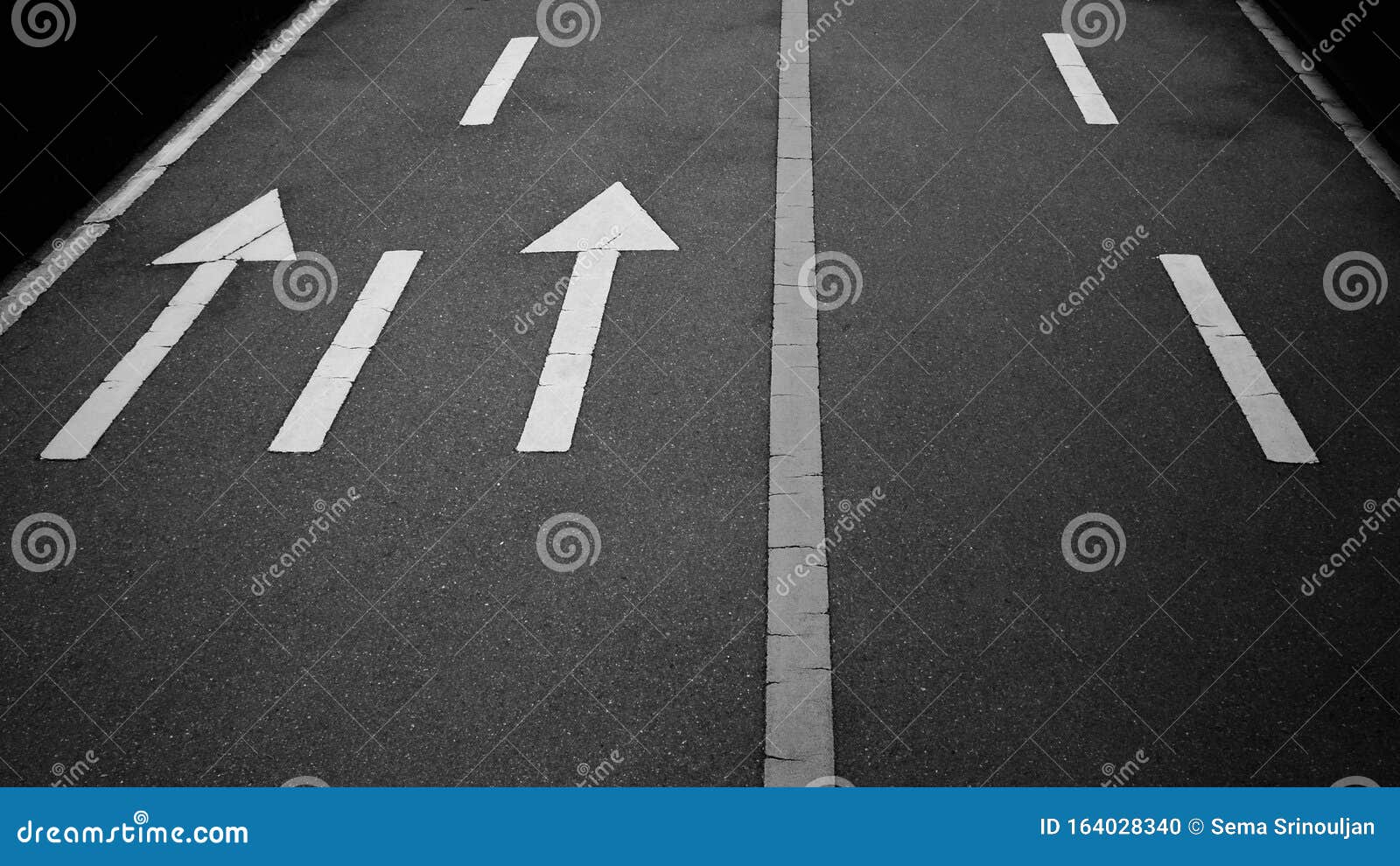 Forward Arrow Signs on the Road. Stock Photo - Image of transportation ...