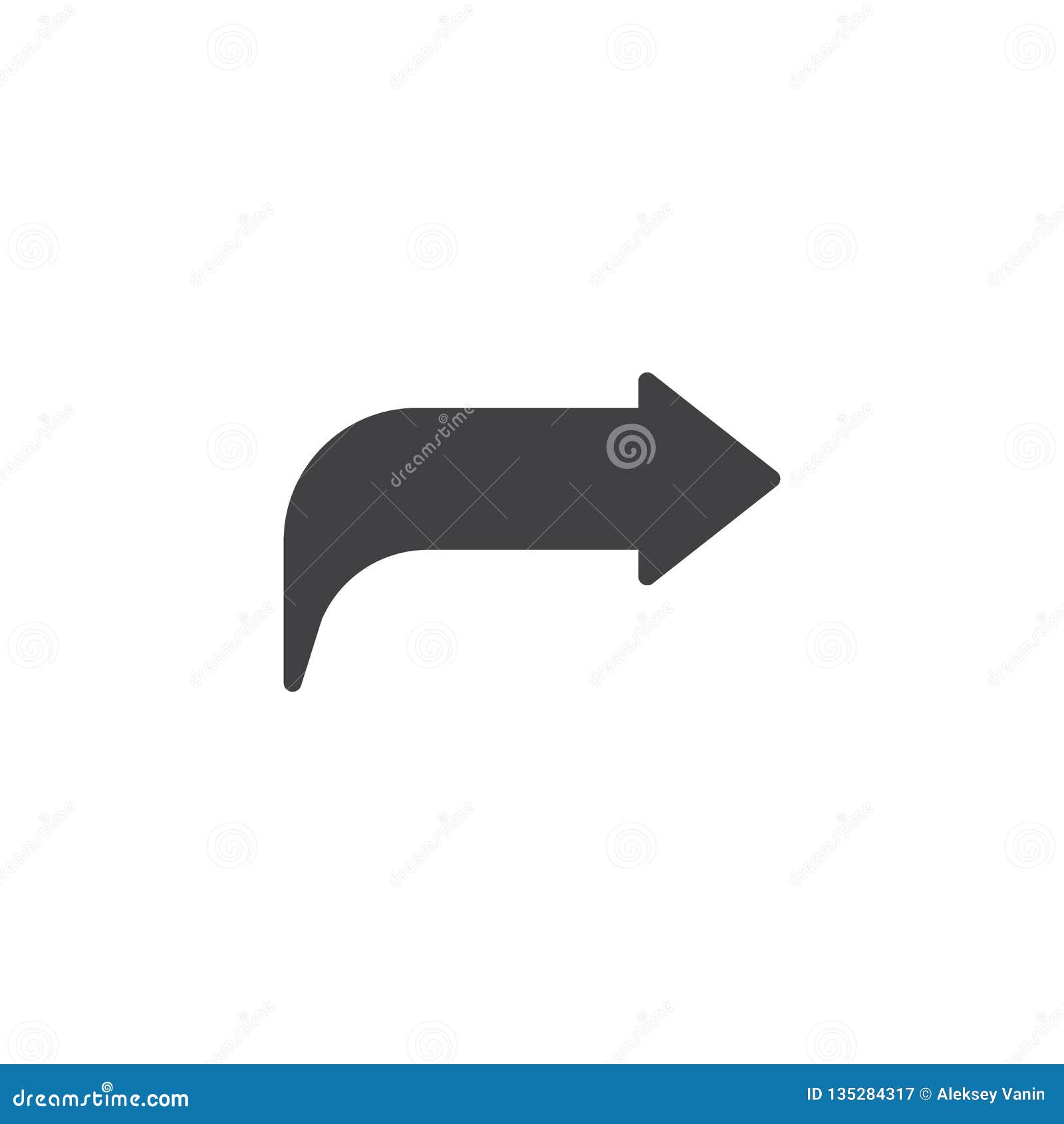 Forward arrow vector icon stock vector. Illustration of button - 135284317