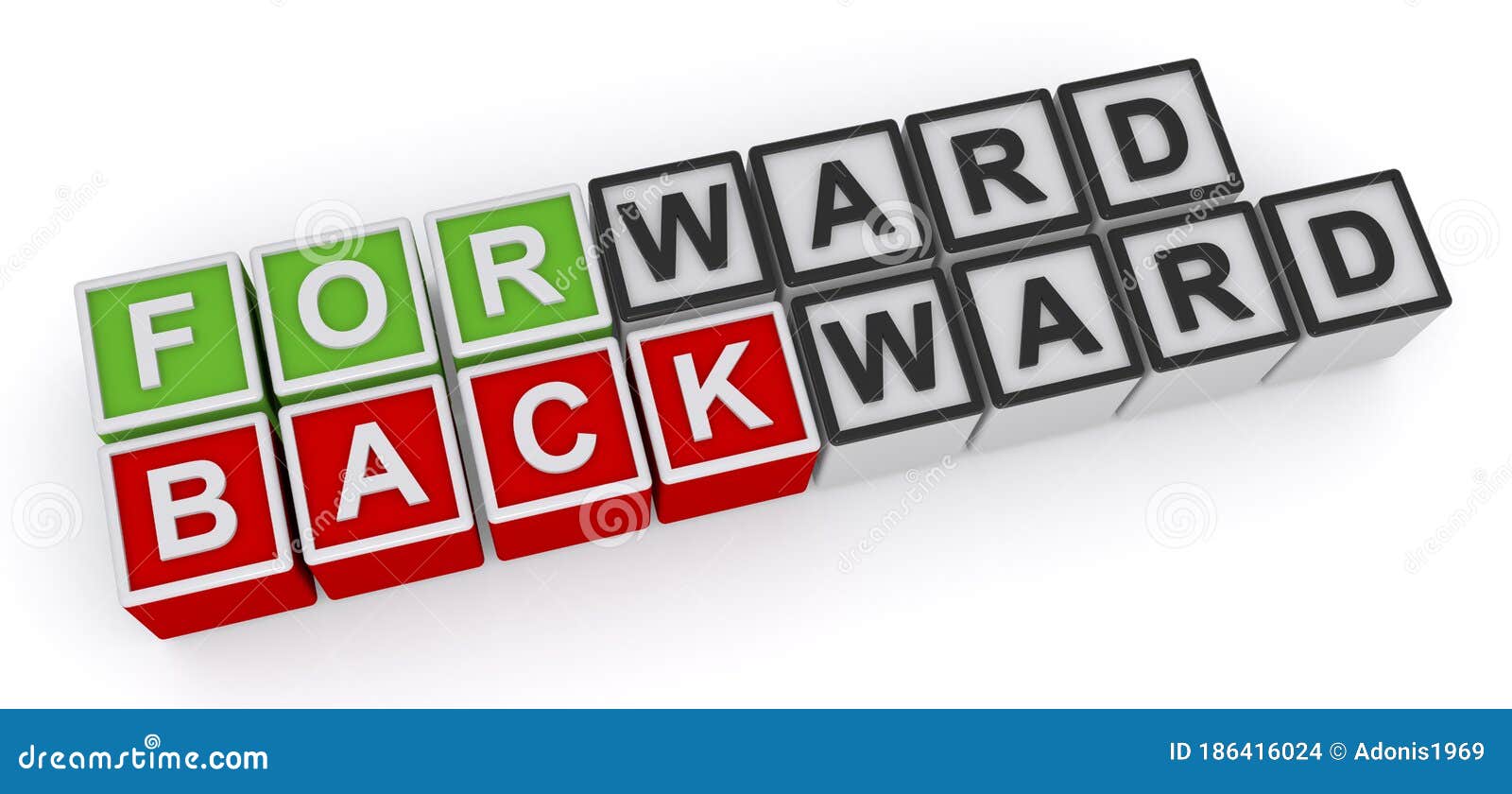 Forward Vs Backward Two Way 2 Road Signs Stock Photography ...