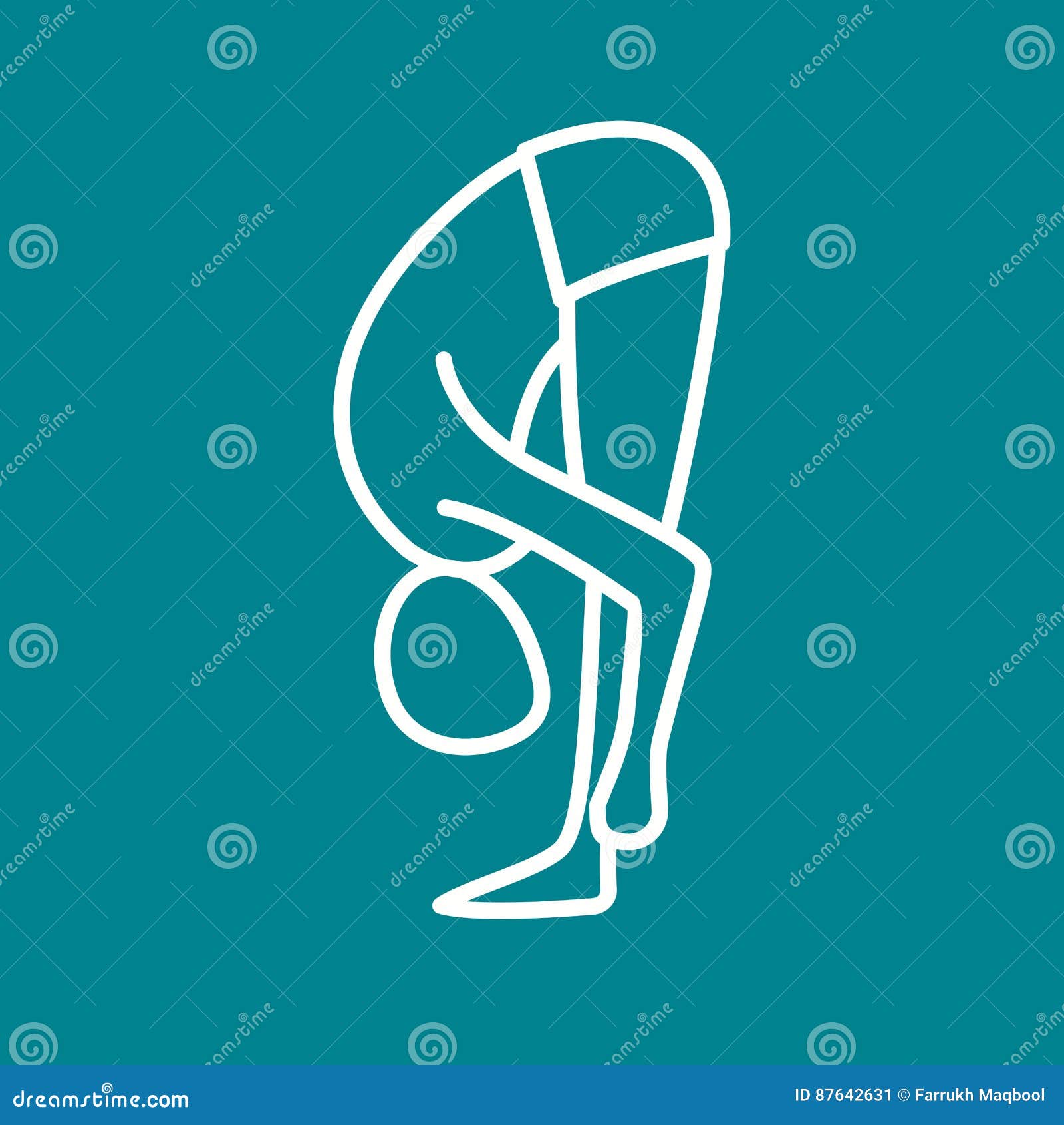 Forward Bend Pose stock vector. Illustration of forward - 87642631