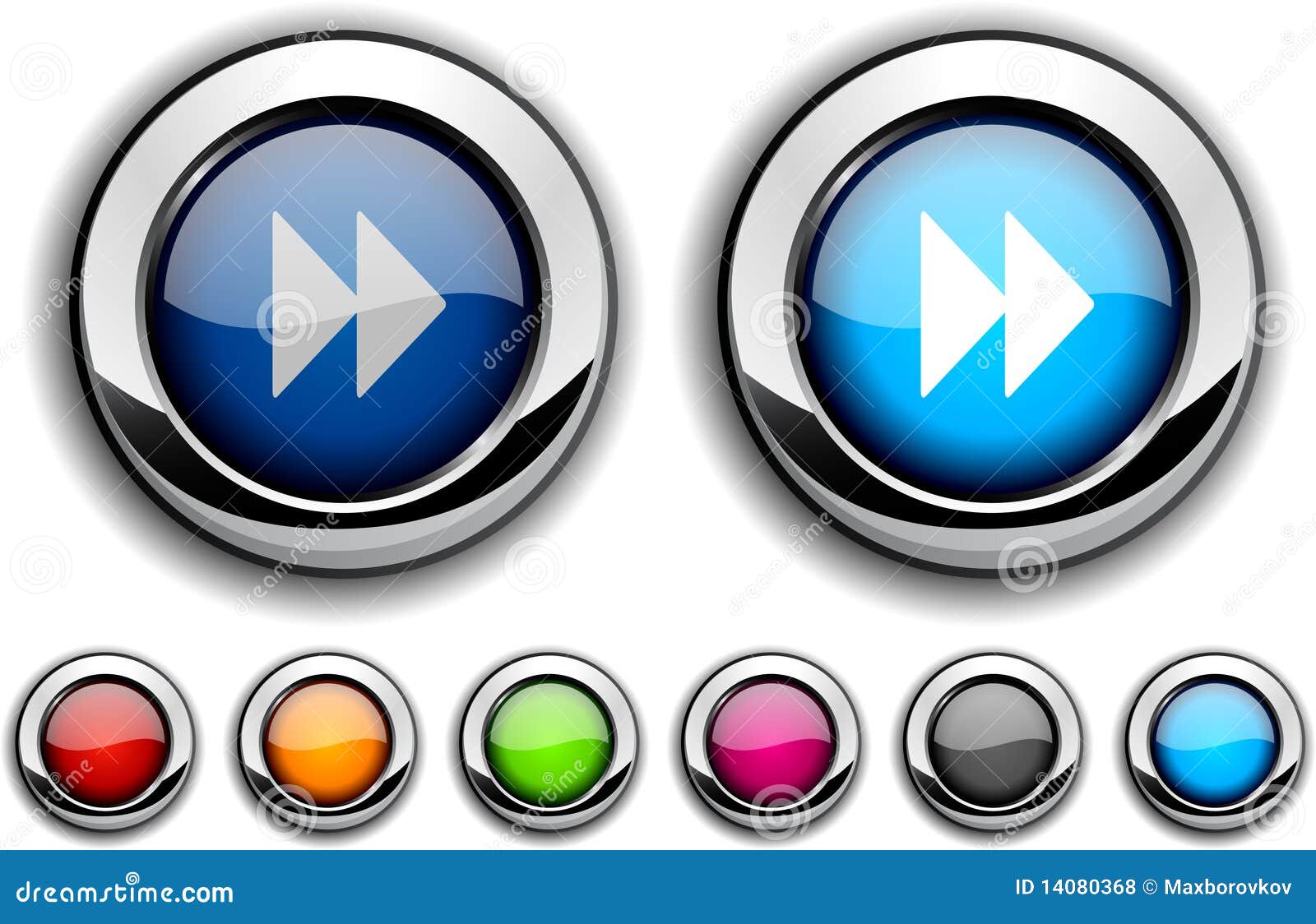 Forward button. stock vector. Illustration of original - 14080368