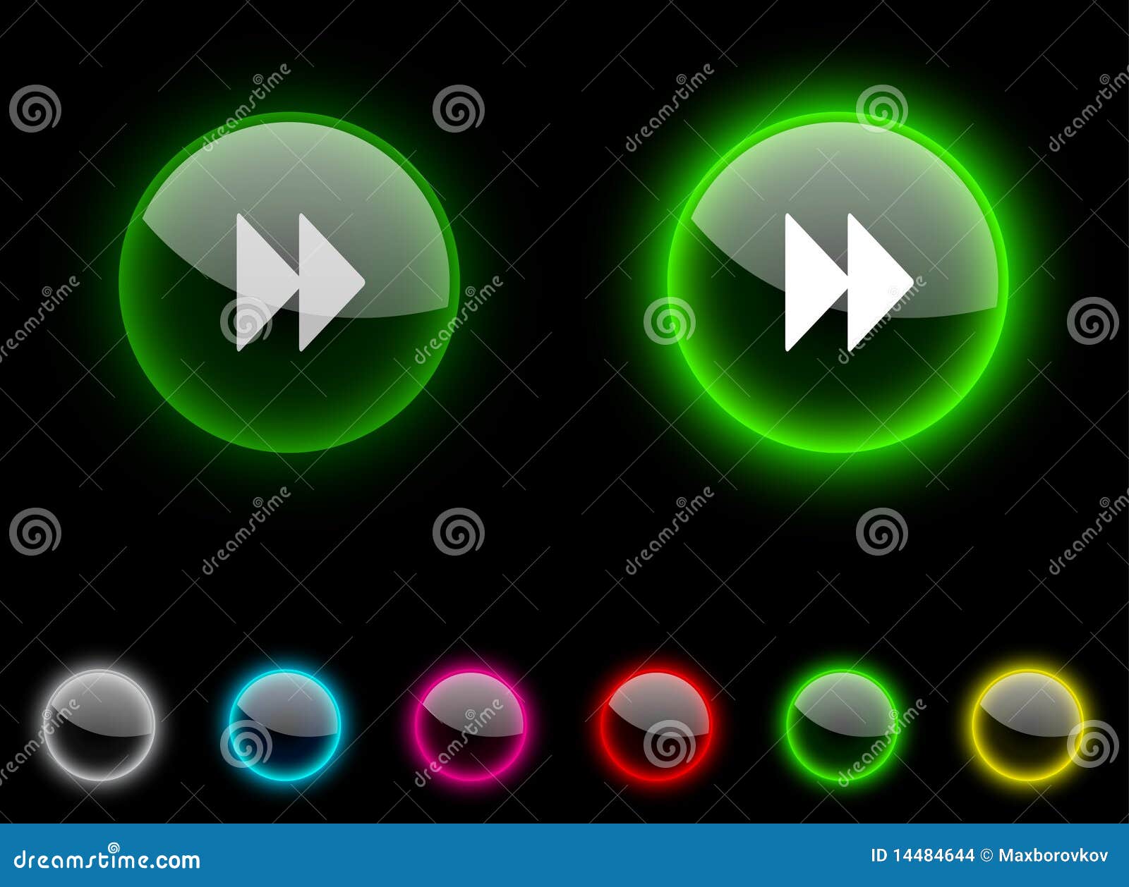 Forward button. stock vector. Illustration of push, player - 14484644
