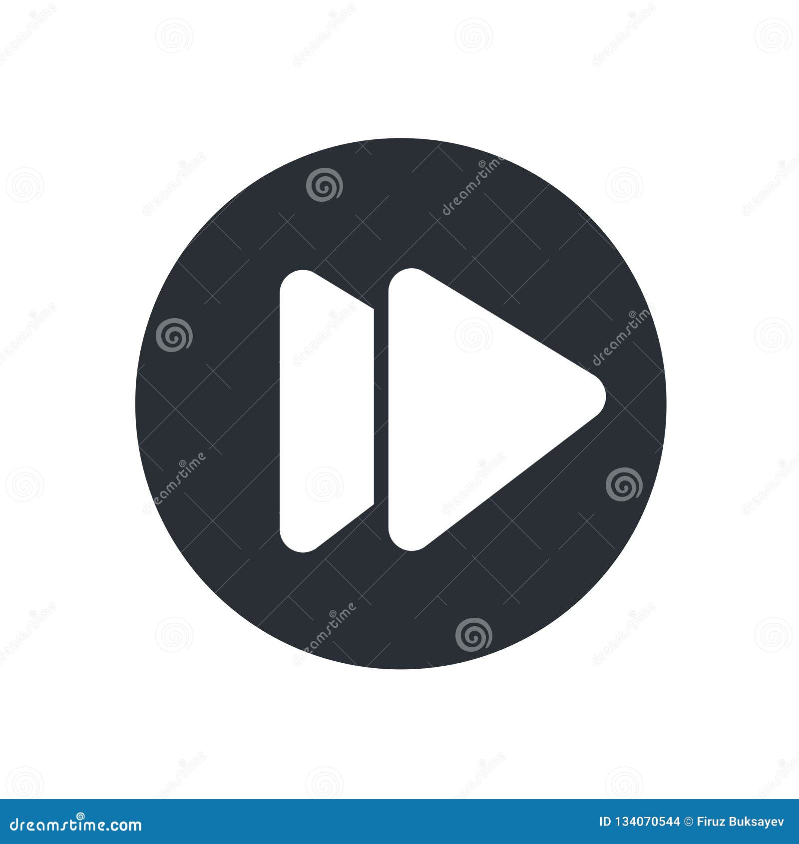 Forward Button Icon Vector Sign and Symbol Isolated on White Background ...