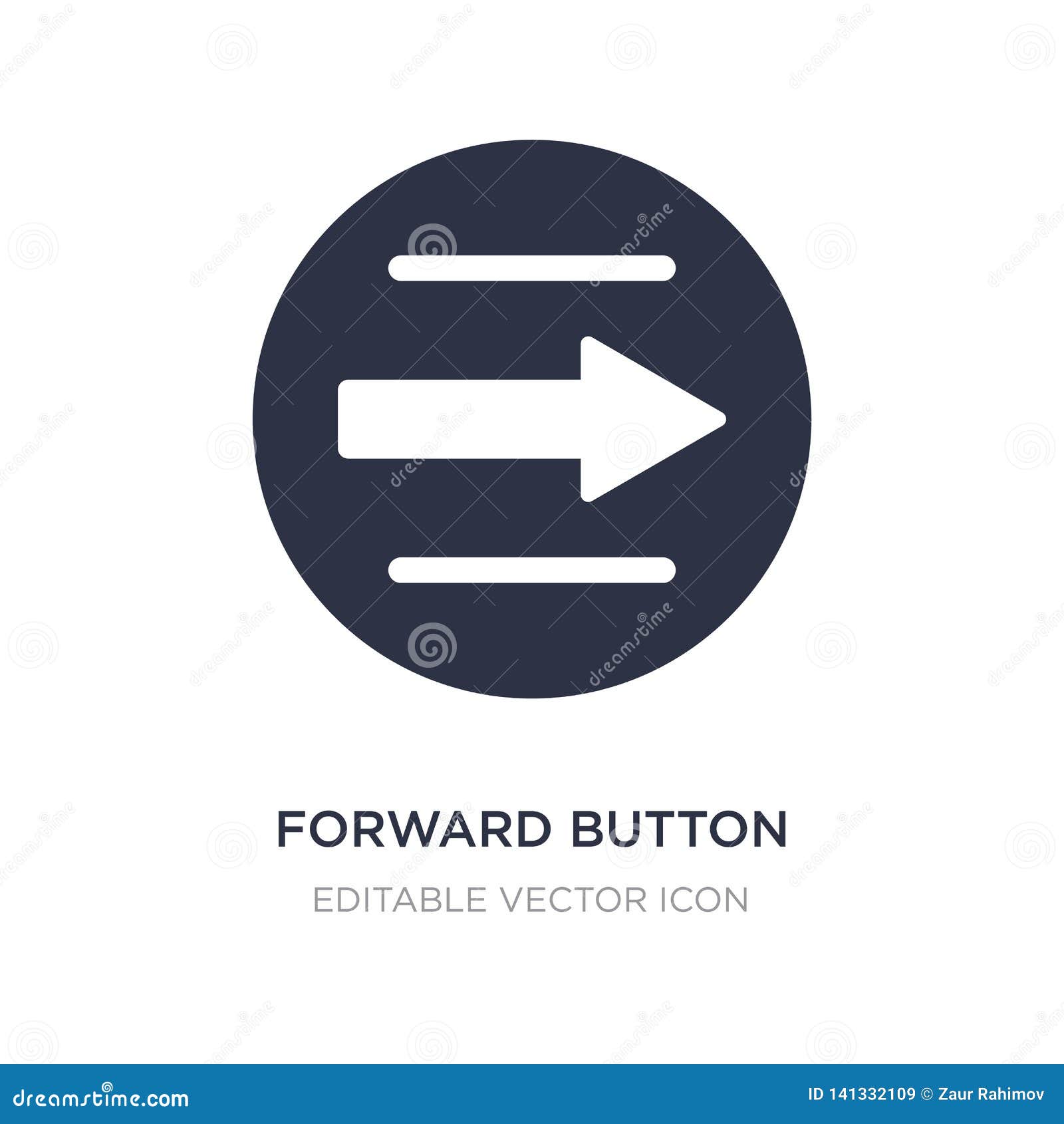 Forward Button Icon on White Background. Simple Element Illustration ...