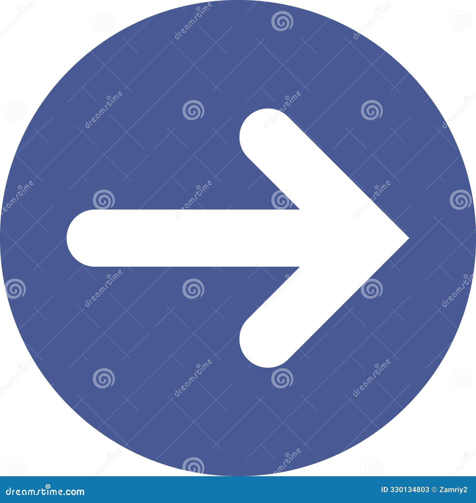 Forward Button. Round Blue Icon with Arrow Pointing Right Stock ...