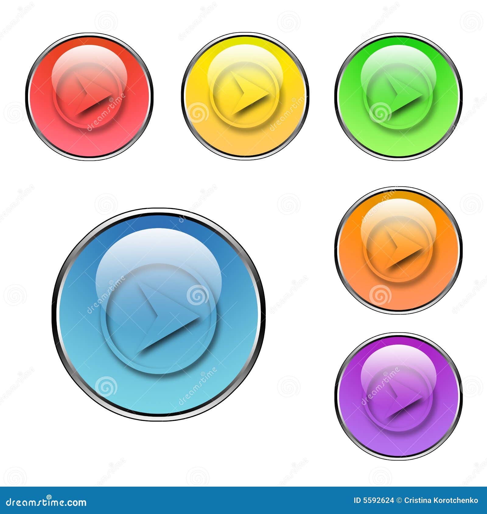 Forward buttons set stock illustration. Illustration of brightly - 5592624