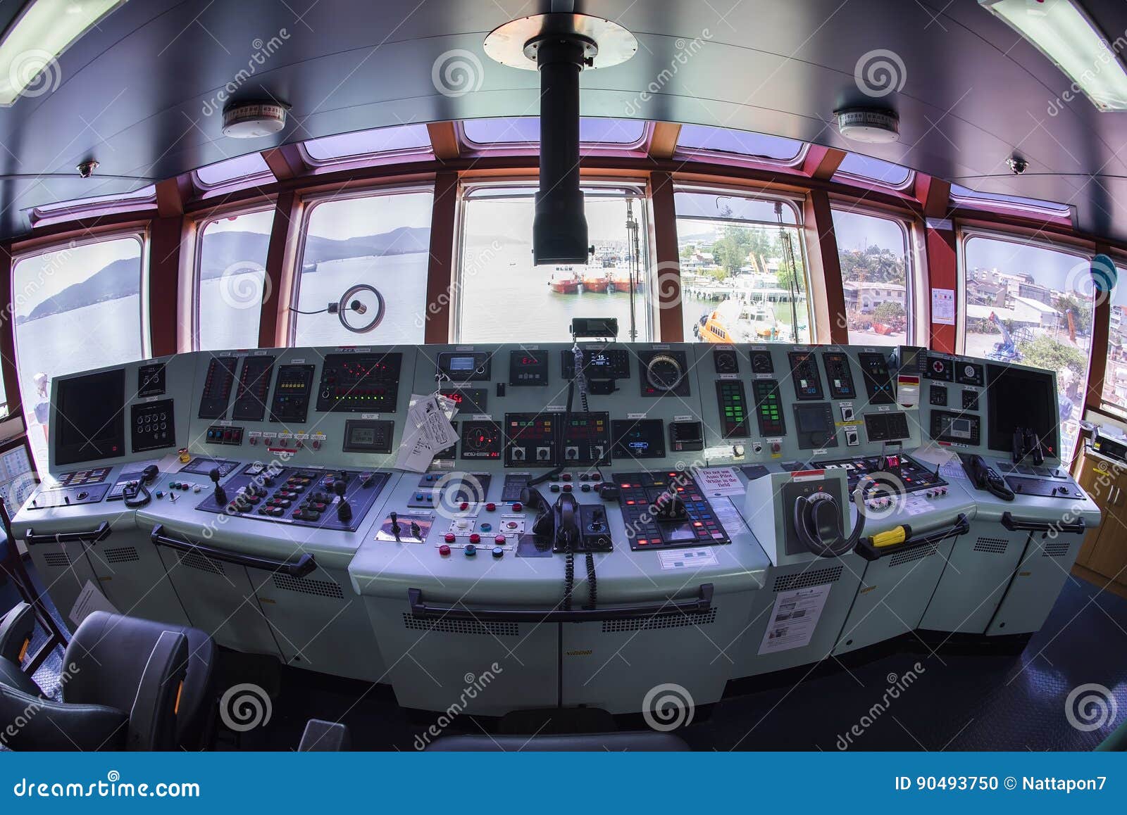 Forward Console in Ship Tanker Stock Photo - Image of control, modern ...