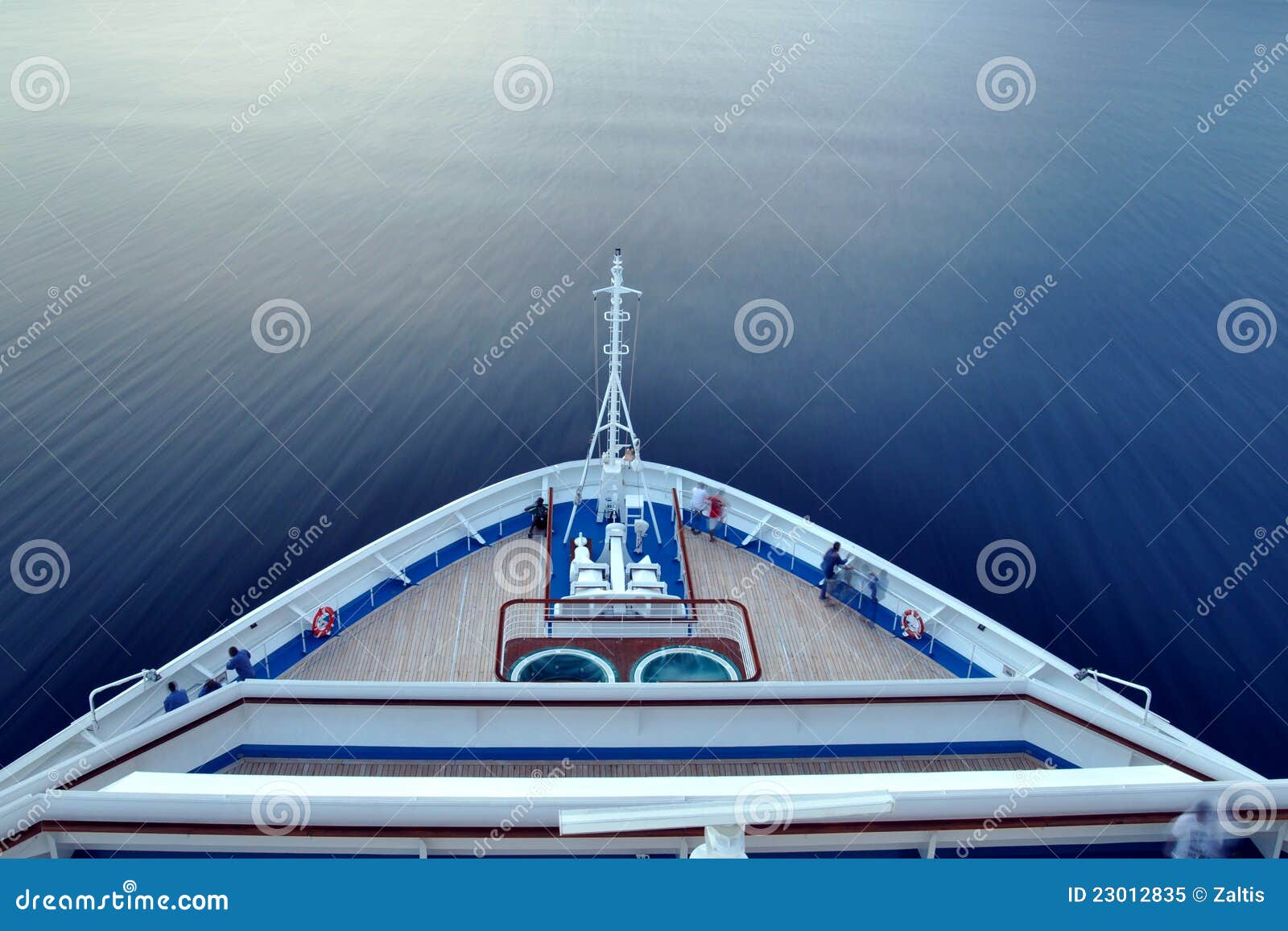 Forward Deck of a Cruise Ship Stock Image - Image of ocean, travel ...