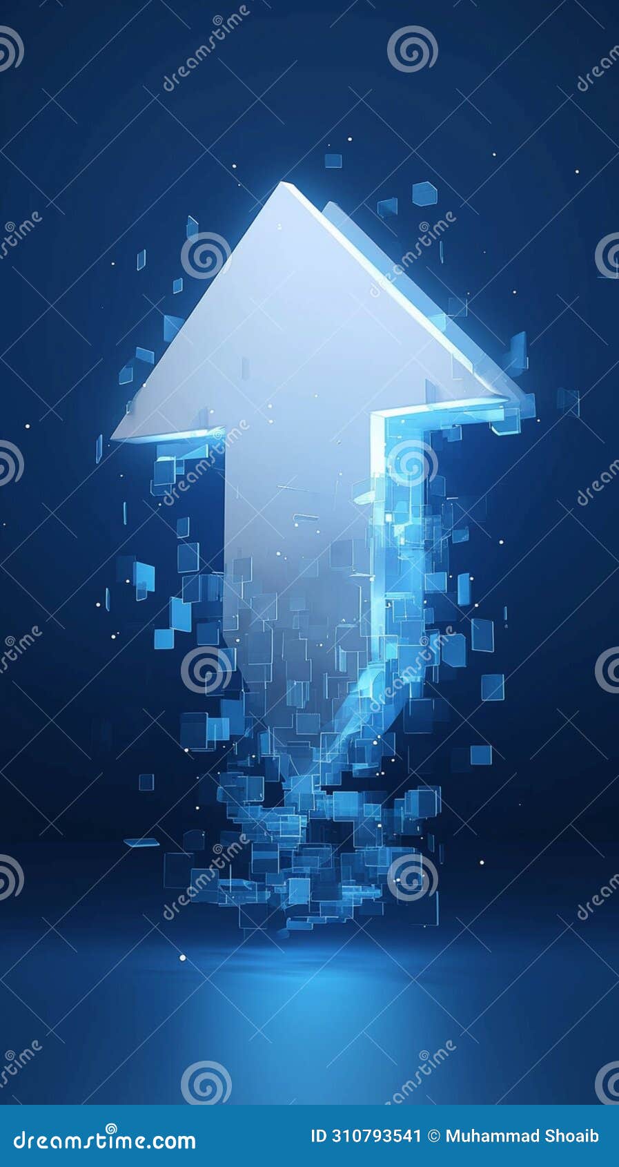 Forward Facing 3D Arrow Denotes Development and Focused Trajectory ...