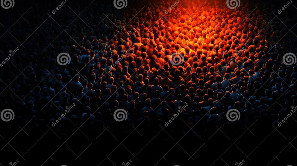 Forward Facing Diversity: a Multicultural Crowd Uniting Together Stock ...