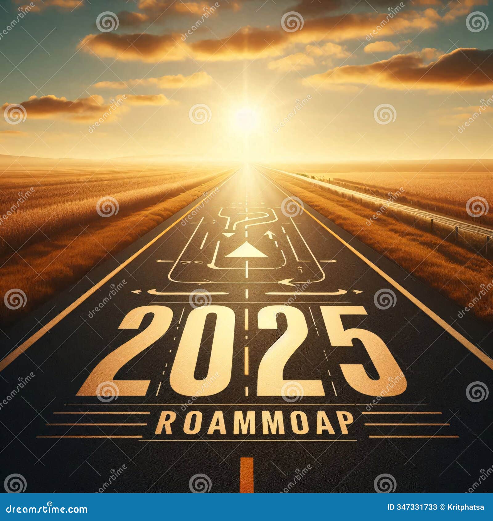 Forward Focus: Milestones for 2025 Generator for Ai Stock Illustration ...