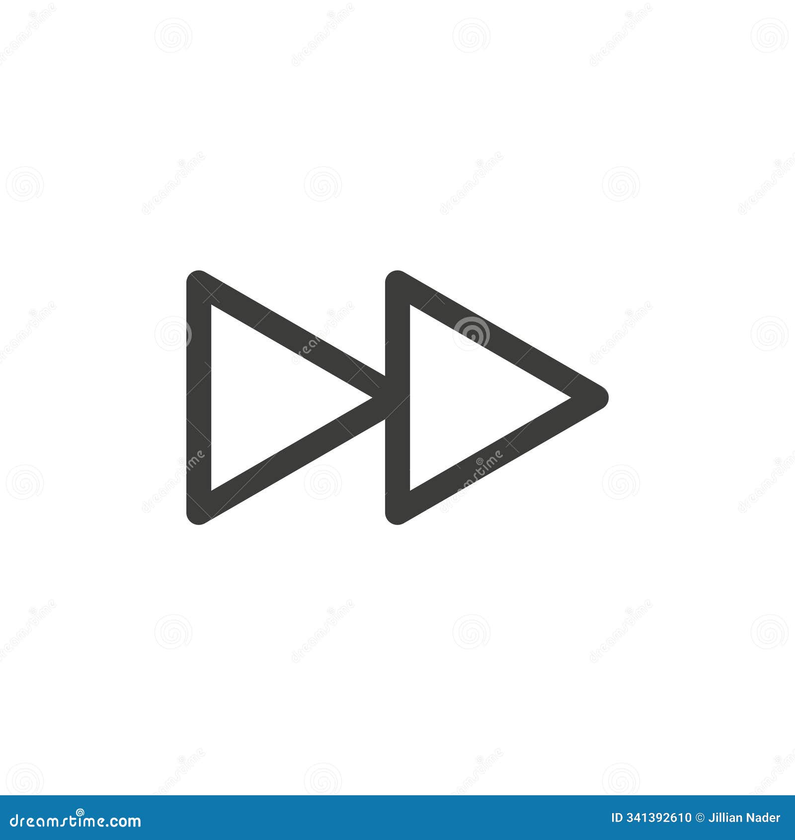 Forward Icon Simple Outline Vector Logo Stock Vector - Illustration of ...