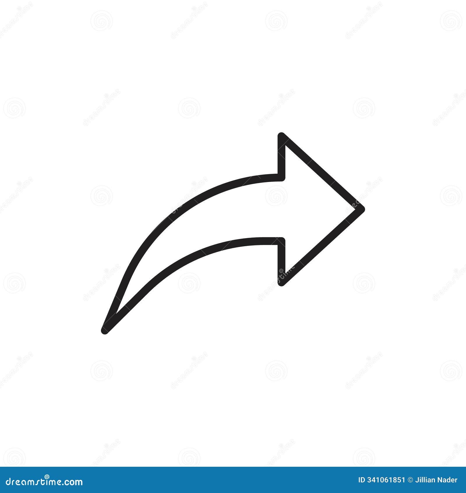 Forward Icon Vector From Smartphone Ui Ux Part Concept. Thin Line ...
