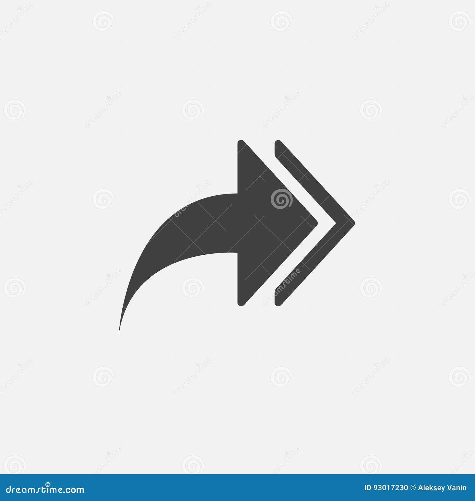 Forward Icon Vector Illustration Isolated on White . Stock Vector ...