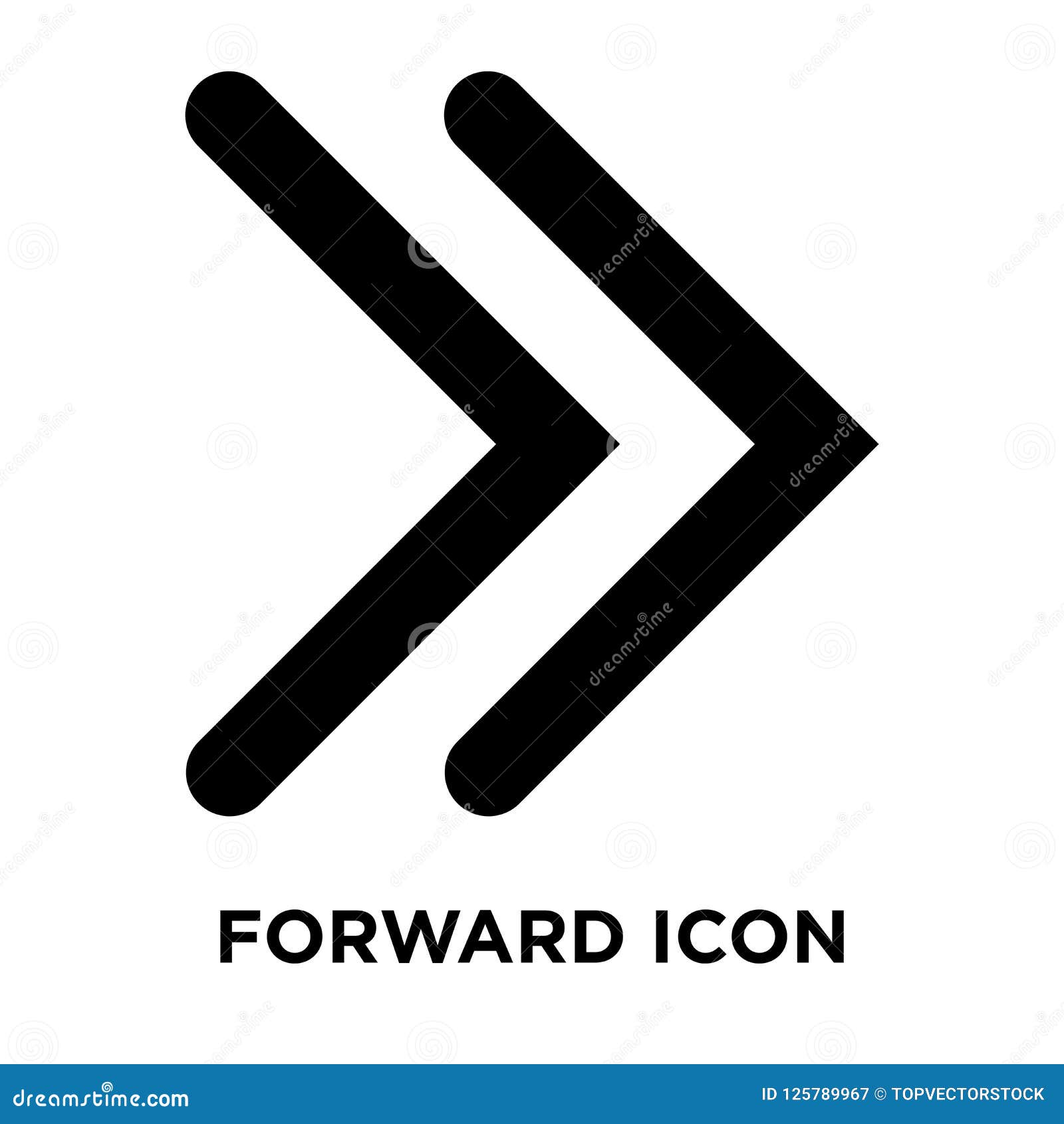 Forward Icon Vector Isolated on White Background, Logo Concept O Stock ...