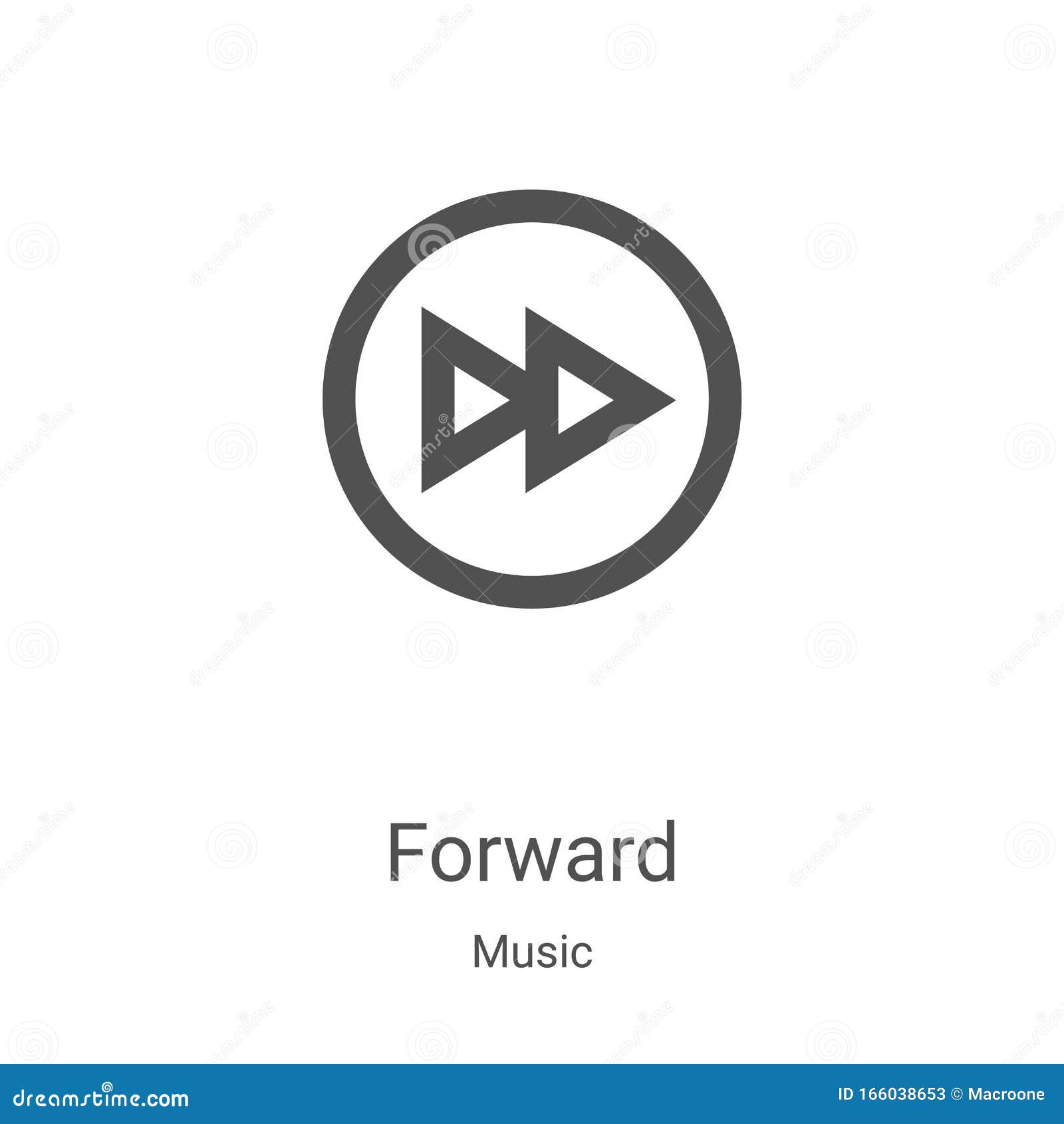Forward Icon Vector from Music Collection. Thin Line Forward Outline ...