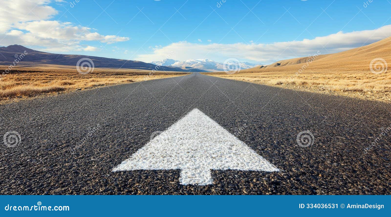 Forward Journey the Highway Direction Symbolizing Continuous and Steady ...
