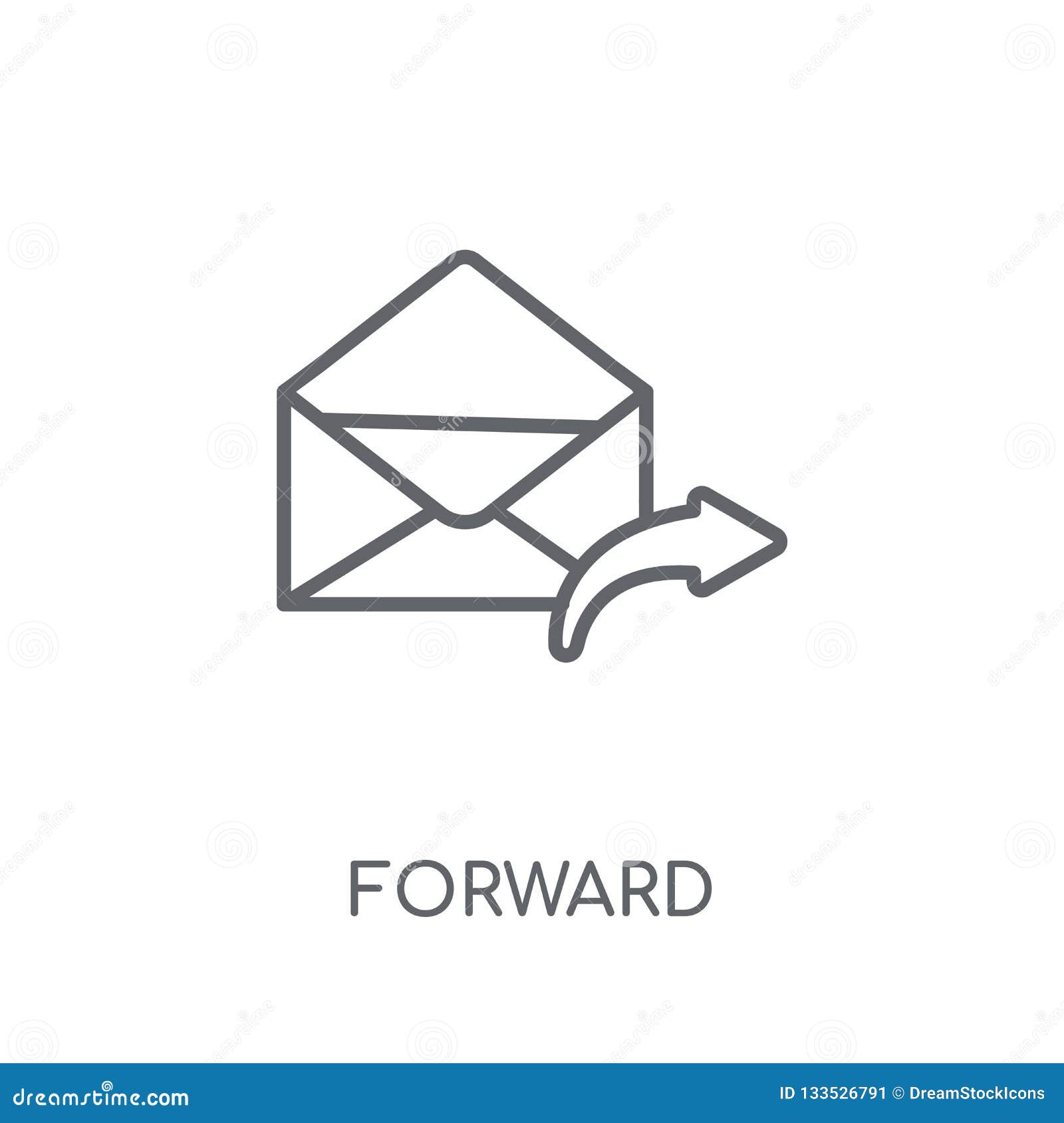 Forward Linear Icon. Modern Outline Forward Logo Concept on Whit Stock ...