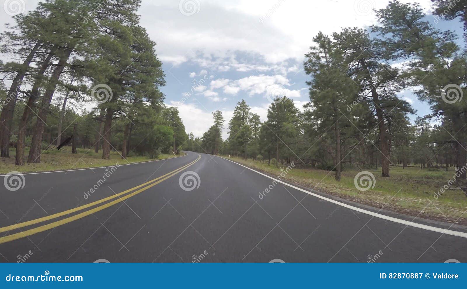 Forward Looking View of Car Driving Stock Video - Video of daytime ...