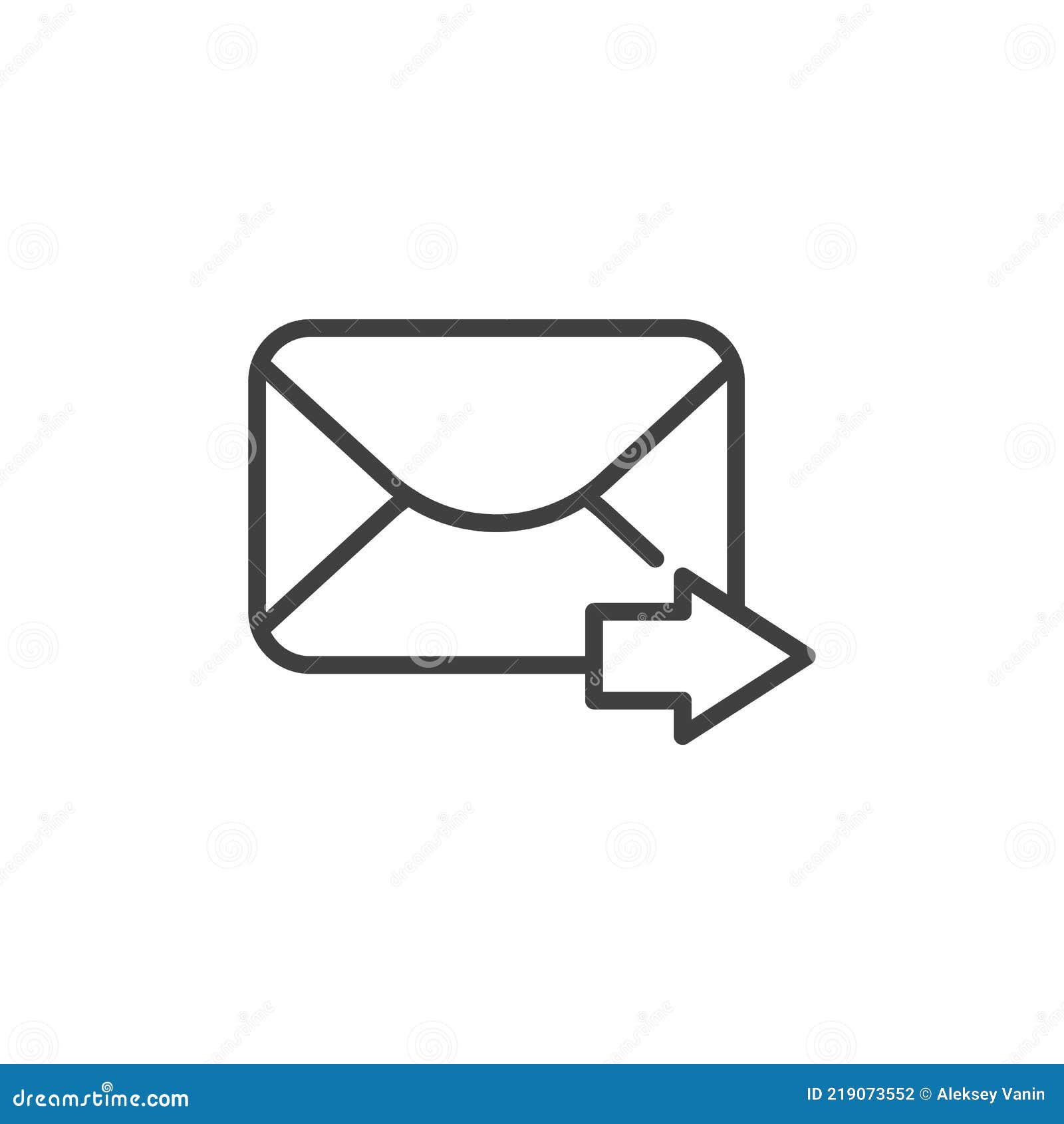 Forward Mail Message Line Icon Stock Vector - Illustration of clipart ...