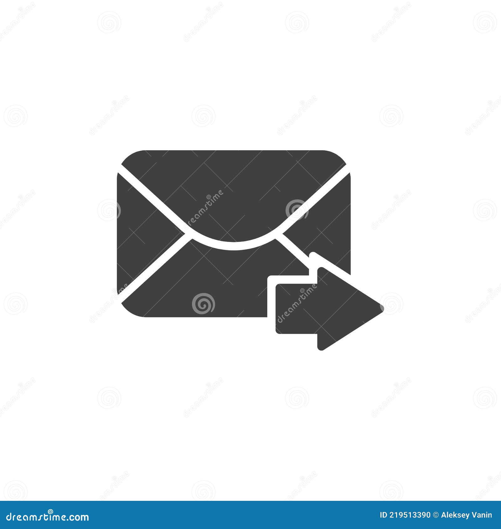 Forward Mail Message Vector Icon Stock Vector - Illustration of simple ...