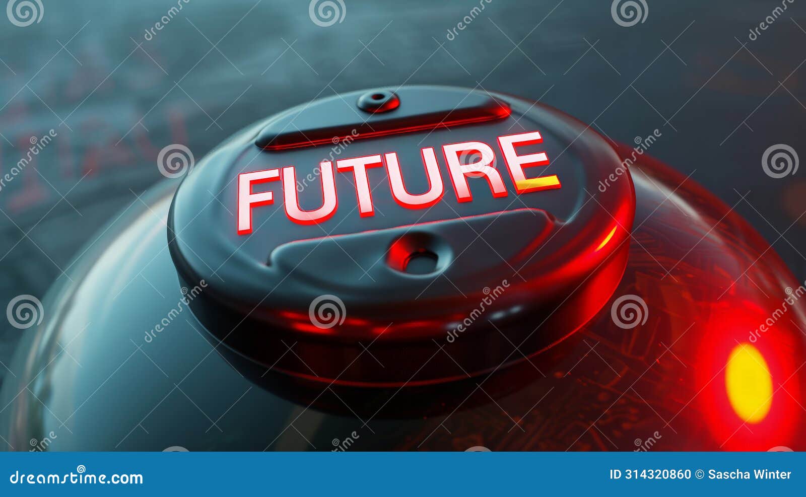 Forward Motion: 3D FUTURE Button Stock Photo - Image of innovation ...