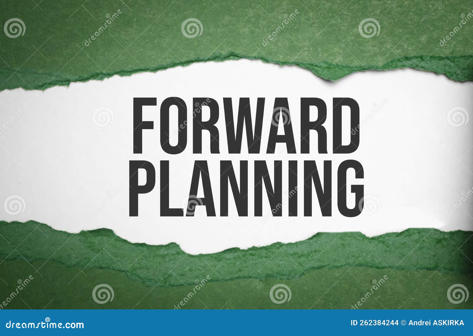 Forward Planning Words on Green Torn Paper Stock Photo - Image of ...