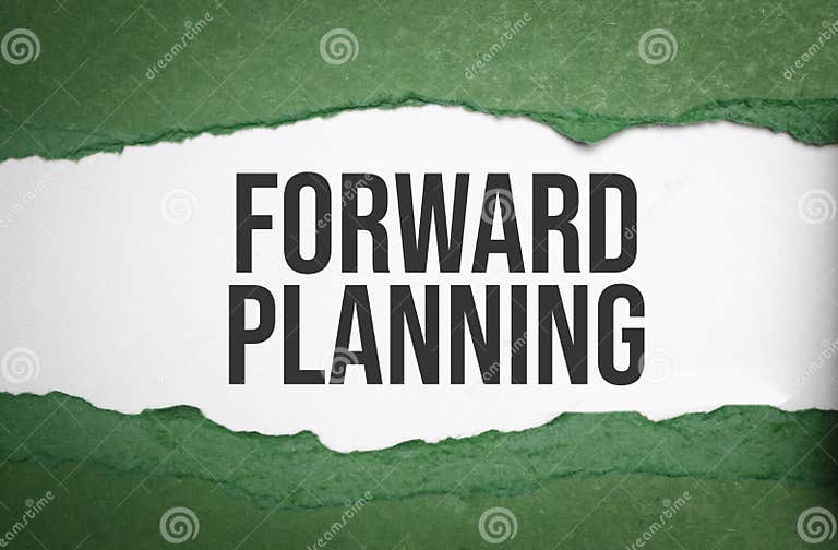 Forward Planning Words on Green Torn Paper Stock Photo - Image of ...