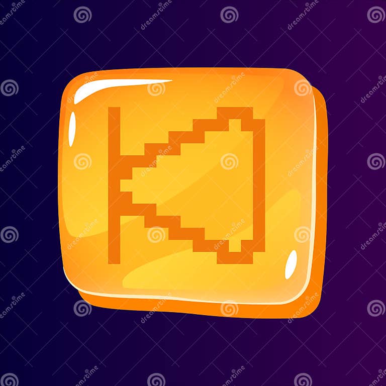 Forward Rewind Glossy Ui Button with Pixelated Icon Stock Vector - Illustration of flat ...