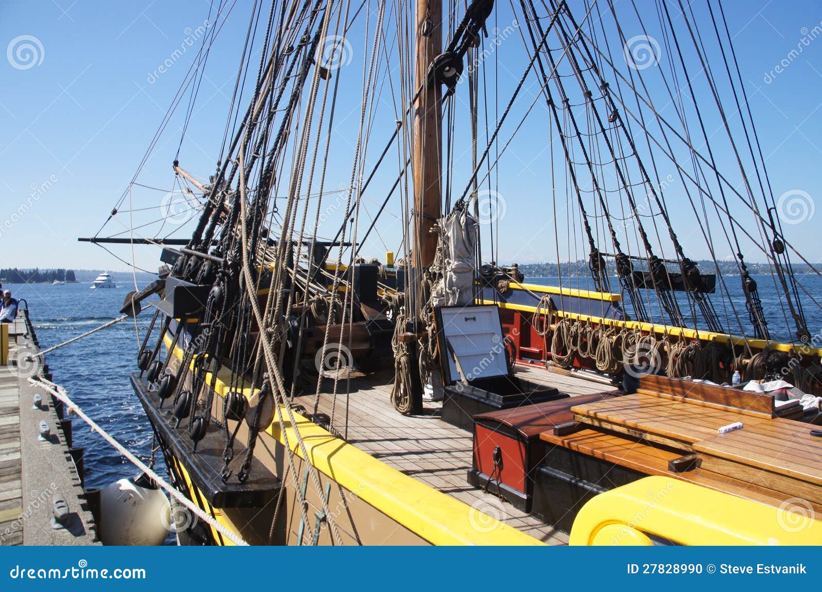 Forward Section of a Tall Ship Stock Photo - Image of water, sail: 27828990