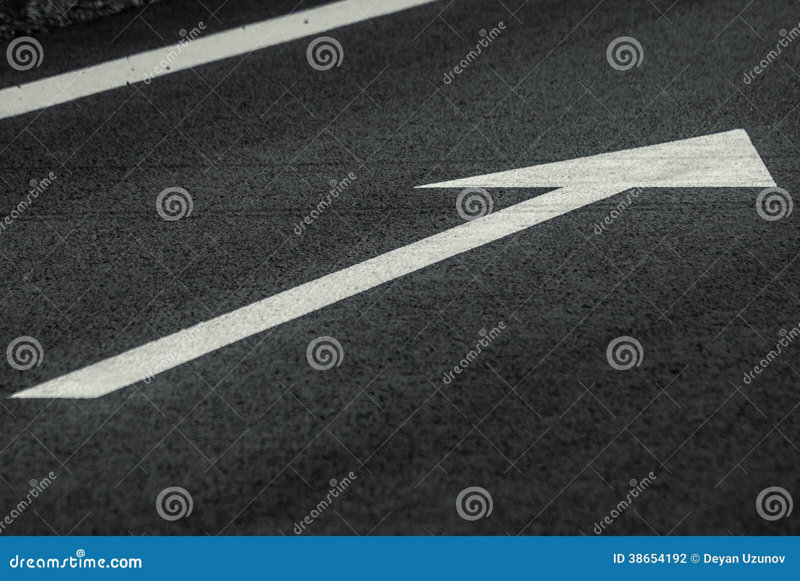 Forward Arrow Sign Horizontal Road Stock Photo - Image of straight ...